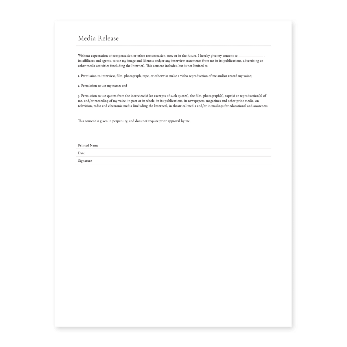 PMU Client Paperwork Packet